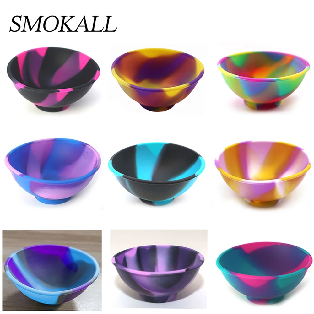 2Pcs Household Silicone Container Bowl 67mm 50mm Multi-Color Tobacco ...