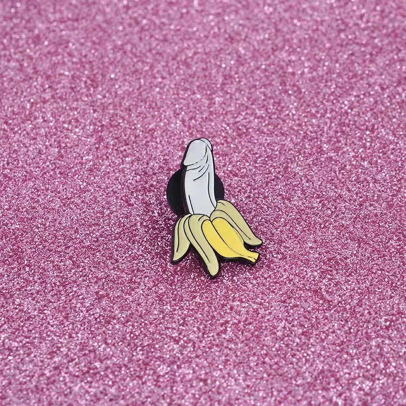 Banana-Custom-Enamel-Pin-Cartoon-Fruit-Brooches-Button-Badge-Gift-for ...