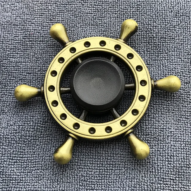 Fidget Spinner Brass Color Zinc Alloy Metal Hand Spinner Dice Bauhinia ...