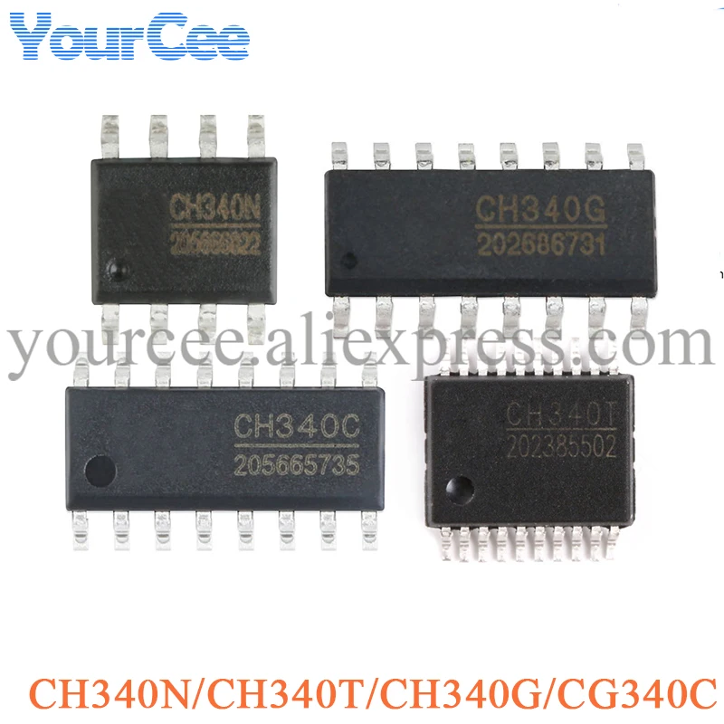 5pcs/lot Ch340 Ch340c Ch340g Ch340t Ch340n Chip Ic Sop-16 Ssop-20 Sop-8 ...