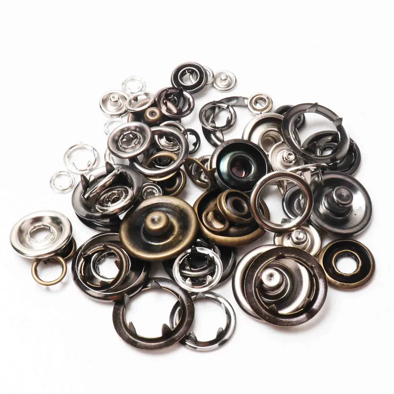 Metal Prong Snap Buttons Fasteners Press Studs Baby Romper Buckle Snap ...