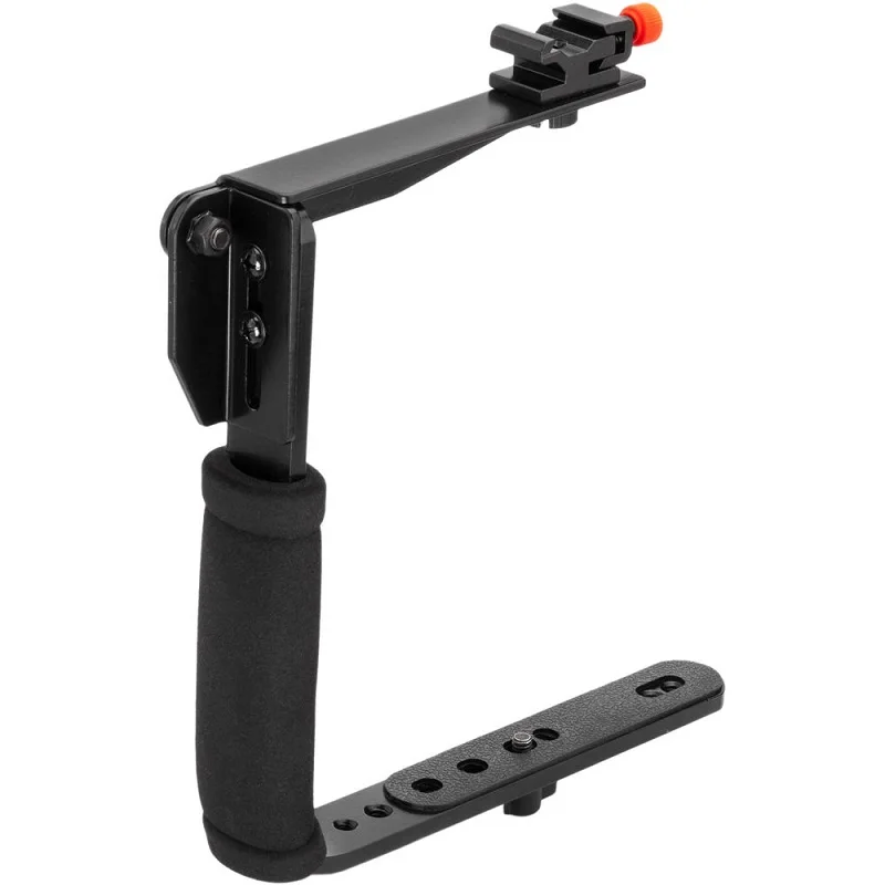Quick Draw Rotating Flash Bracket Video Handle Handheld Stabilizer Grip ...