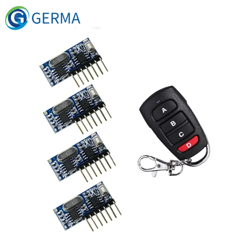 GERMA-RF-Remote-Control-Transmitter-433Mhz-Wireless-Receiver-Learning-Code-1527-Decoding-Module ...