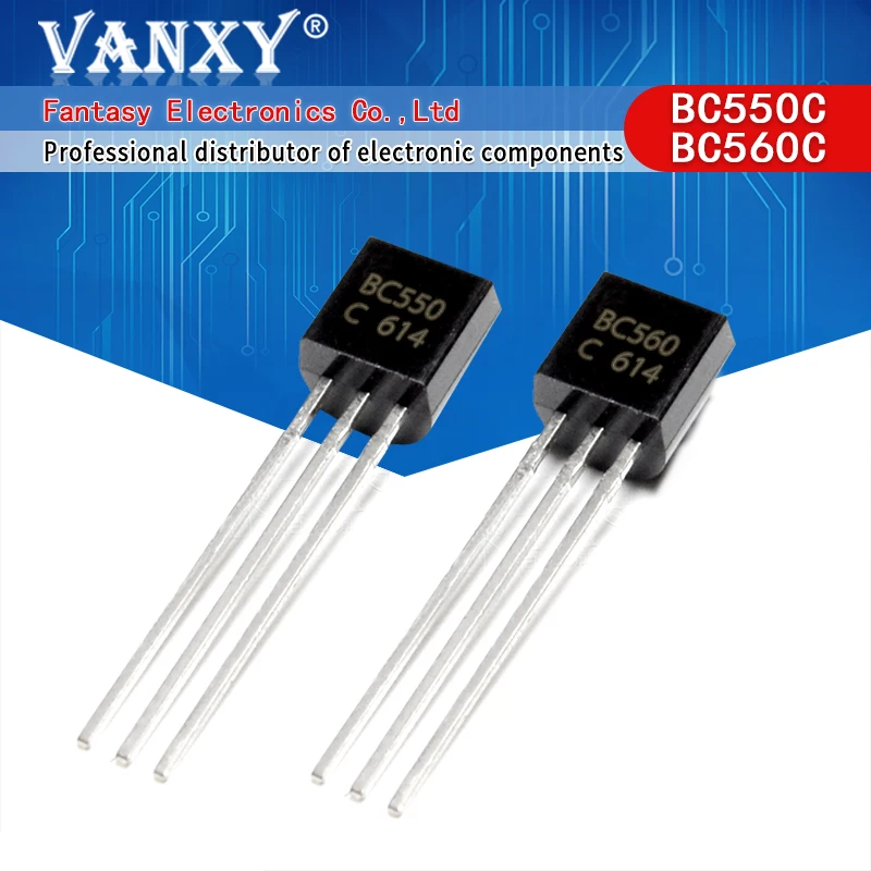 100pcs Bc550c + Bc560c Each 50pcs Bc550 Bc560 To92 Transistor Dip-3 45v ...