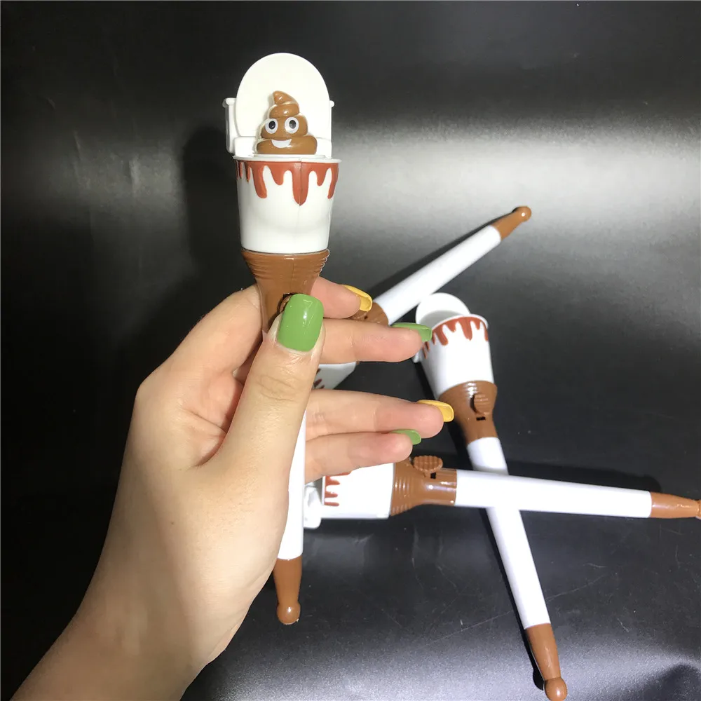 Cartoon Toilet Poop Ballpoint Pen Novelty 0.7mm Black Ink Ball Pen ...
