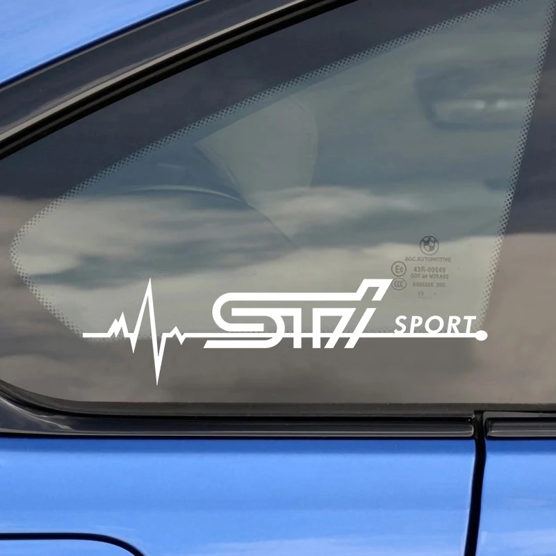 2pcs STI Sport Emblem Decal car windows sticker for SUBARU WRX Impreza ...
