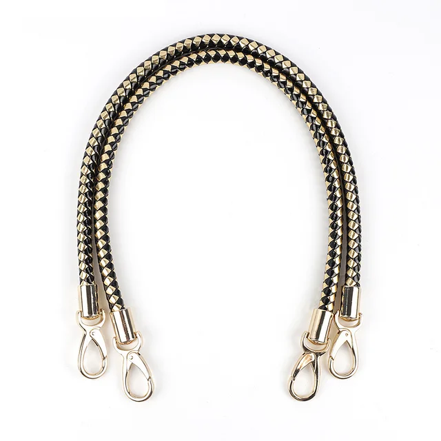 2pcs PU Leather Braided Rope Handles for Handbag Shoulder Bag Strap ...