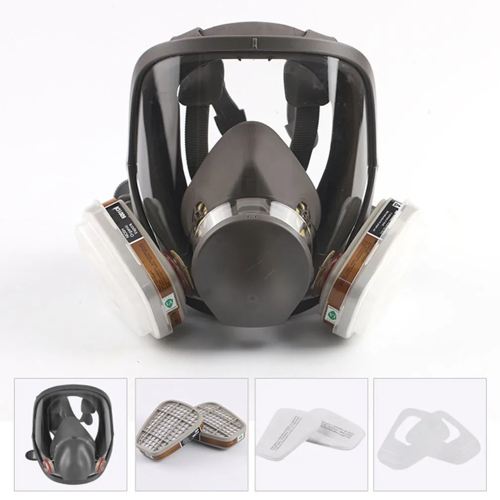 6800-Dust-Gas-Mask-With-Filters-Cottons-Full-Face-Respirator-For-Spray ...