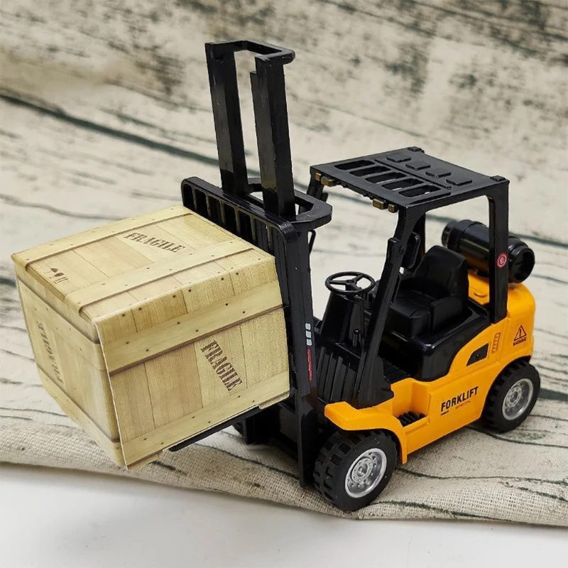 Alloy Die Cast Model Vehicle Construction Forklift Friction Toy w ...