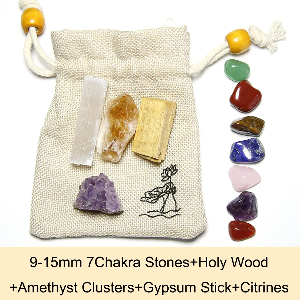 7-Chakra-Balancing-Healing-Energy-Kit-Crystal-Polished-Stone-Amethyst ...