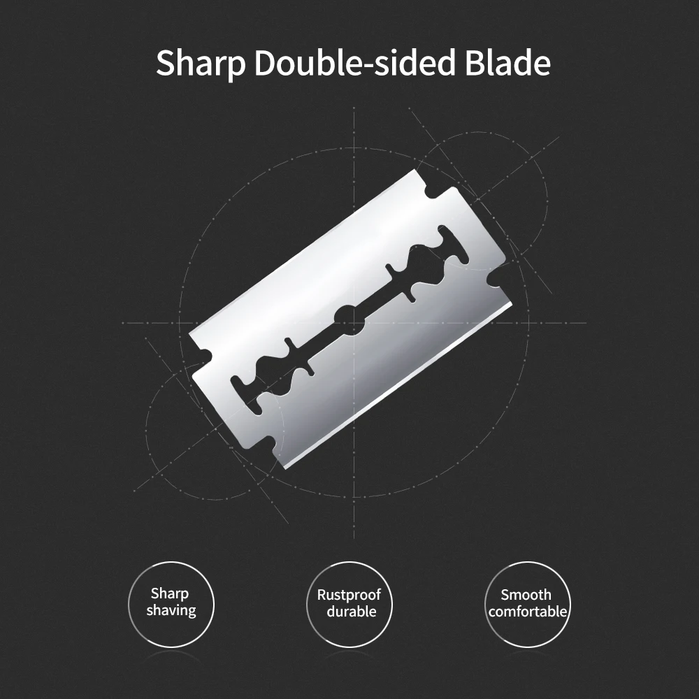 HAWARD Double Edge Shaving Blade 100/300/500 Pieces Safety Razor Blade ...