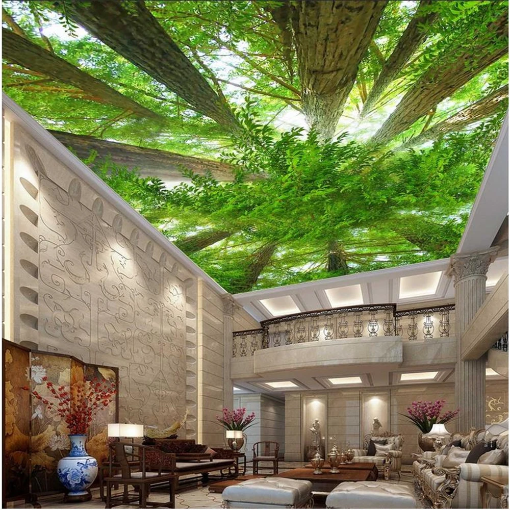 Custom 3d ceilings beautiful scenery wallpapers 3d landscape wallpaper ...