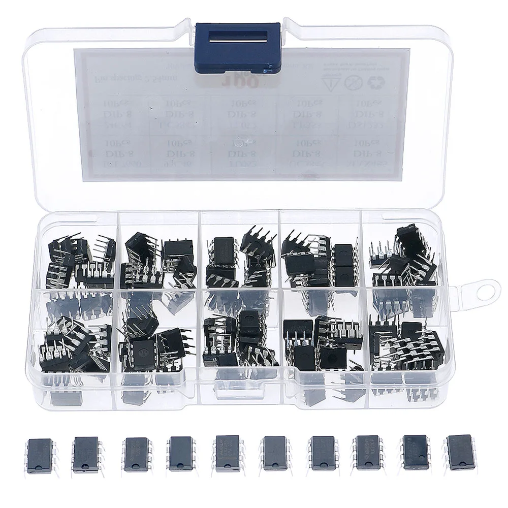 100Pcs-Box-IC-Integrated-Circuit-Chip-Assortment-Kit-Icl7660-93C46 ...