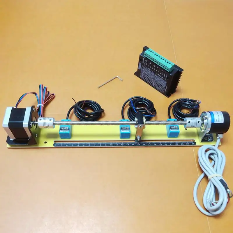 Stepper-motor-learning-positioning-control-PLC-screw-sliding-table-kit ...
