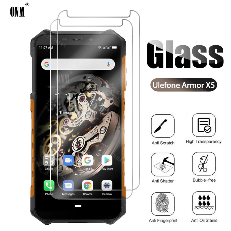 10Pcs Tempered Glass For Ulefone Armor X5 Screen Protector For Ulefone ...
