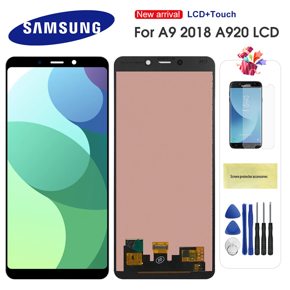 삼성 갤럭시 A9 2018 LCD A920 A9S A9 스타 프로 SM A920F/DS A920F 디스플레이 터치 스크린 ...