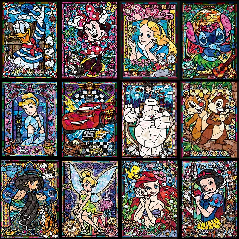 Disney Diamond Painting Cartoon Characters Set Hobby Art 5d Diy Full ...