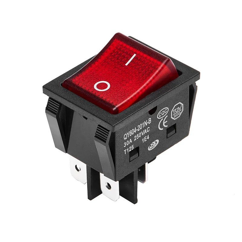 1PCS-Rocker-Switch-Power-Button-2-Position-4PINS-6PINS-ON-OFF-KCD4-Red ...