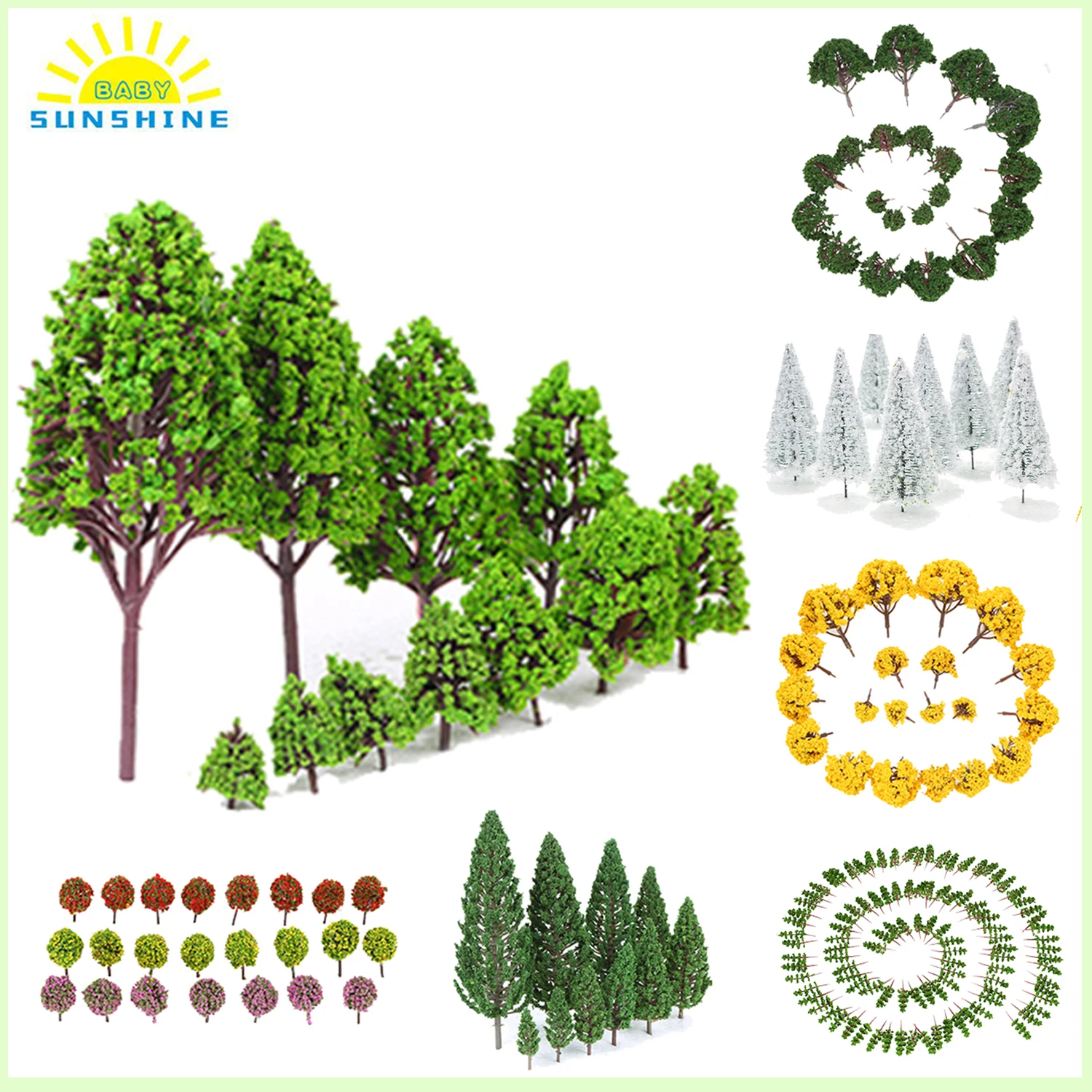Plastic Model Railroad Trees