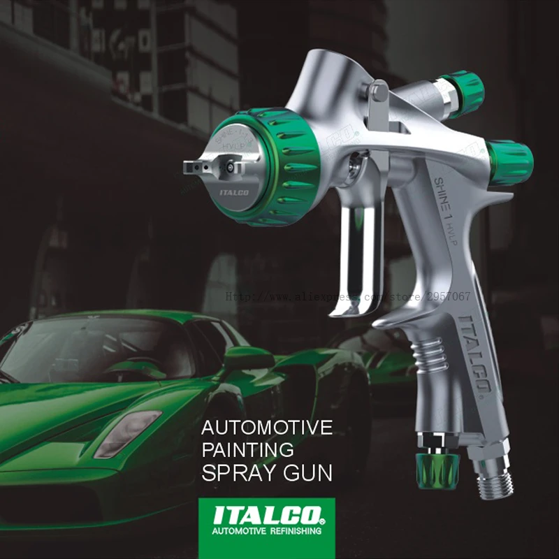 High end Spray Gun ITALCO SHINE 1 HVLP Paint Spray Gun 1.3mm Green ...