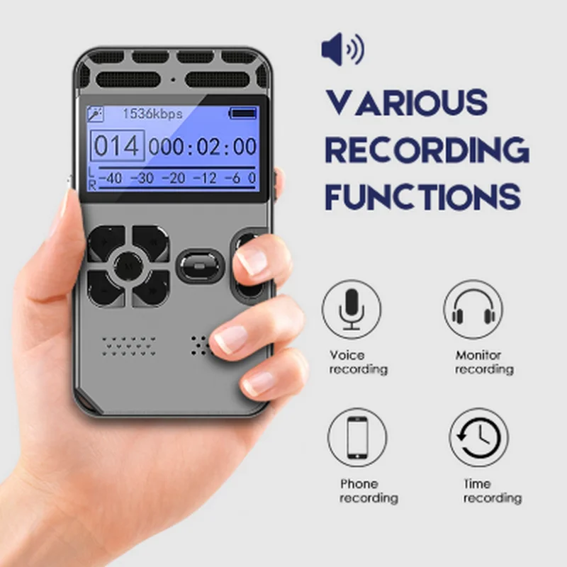 Professional Mini Digital Voice Audio Recorder Smart Sound Control ...