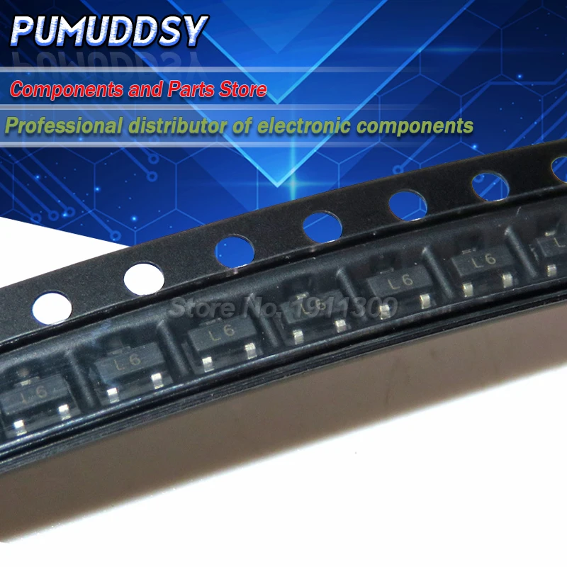 100 pces 2sc1623 l6 sot 23 2sc1623 l6 npn transistores epitaxiais ic ...