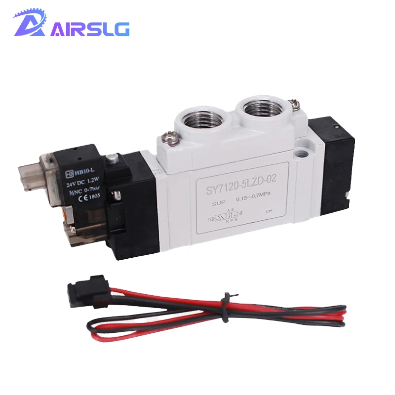 SY SMC 타입 2 위치 5 포트 공압 솔레노이드 밸브 SY5120 5LZD 01 SY7120 5lzd 02 SY9120 ...