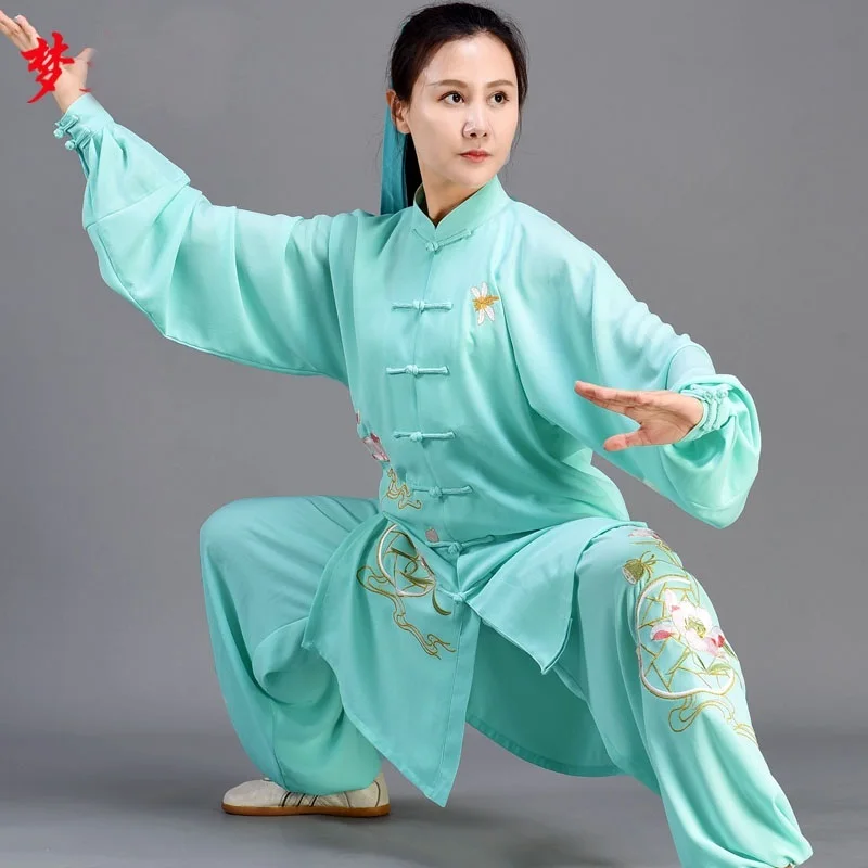 Chinese Tai Chi Uniform Kungfu Clothing Martial Arts Suit Performance ...