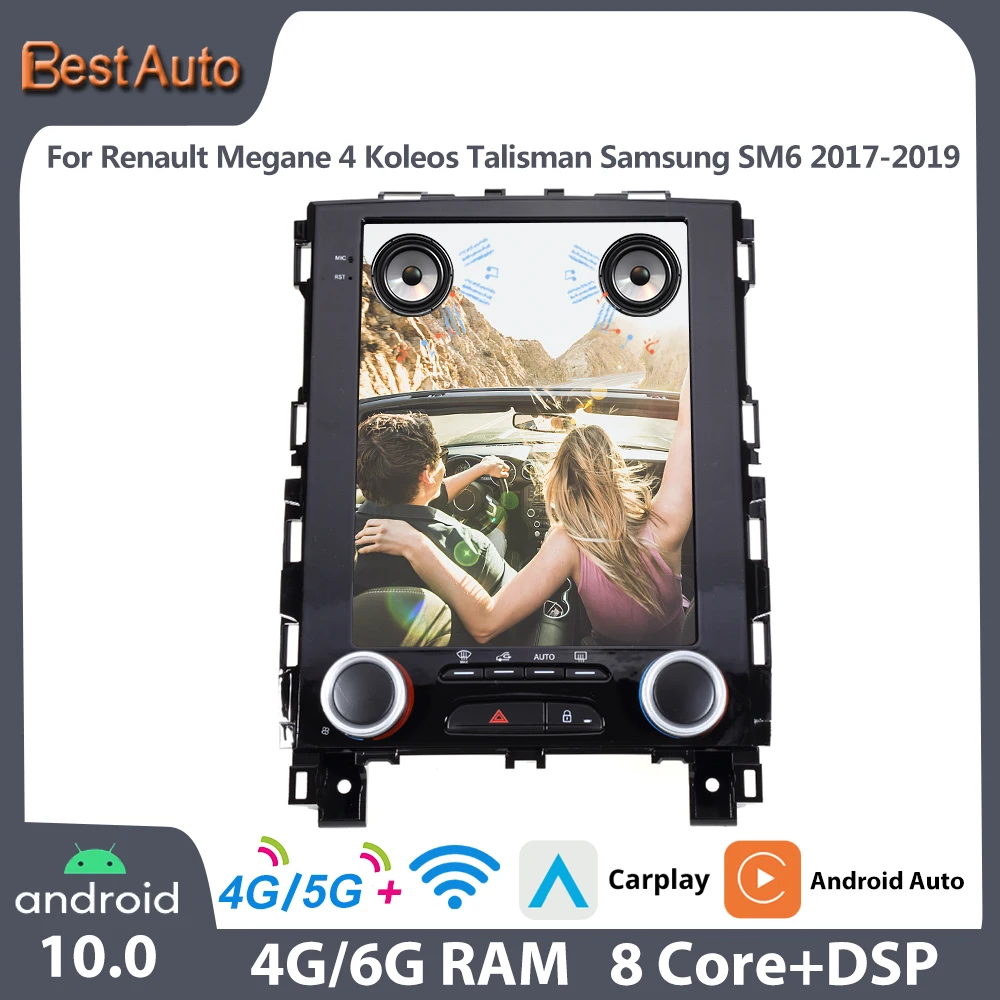 르노 메간 4, 삼성 QM6, SM6, 콜레오스 탈리스만, 2017 2019 내비게이션, 안드로이드 10 용, 최고의 자동차 라디오