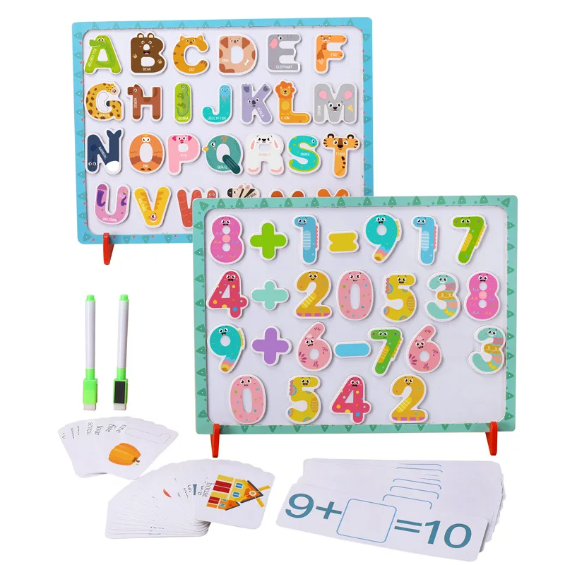 DIY-Magnetic-Drawing-Board-Jigsaw-Writing-Number-Letter-Blackboard ...