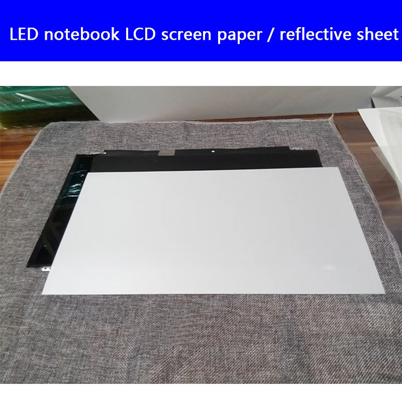 LED notebook laptop LCD screen, bottom paper, silver reflector, opaque ...