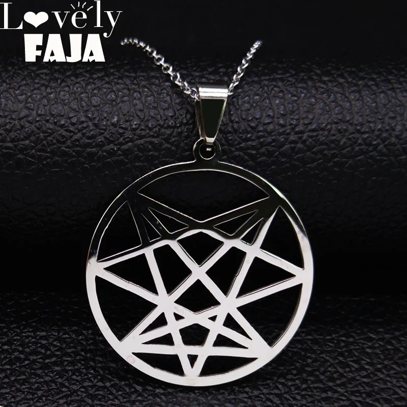 2023 Satan Cross Stainless Steel Necklaces Men Church of Satanic Symbol ...