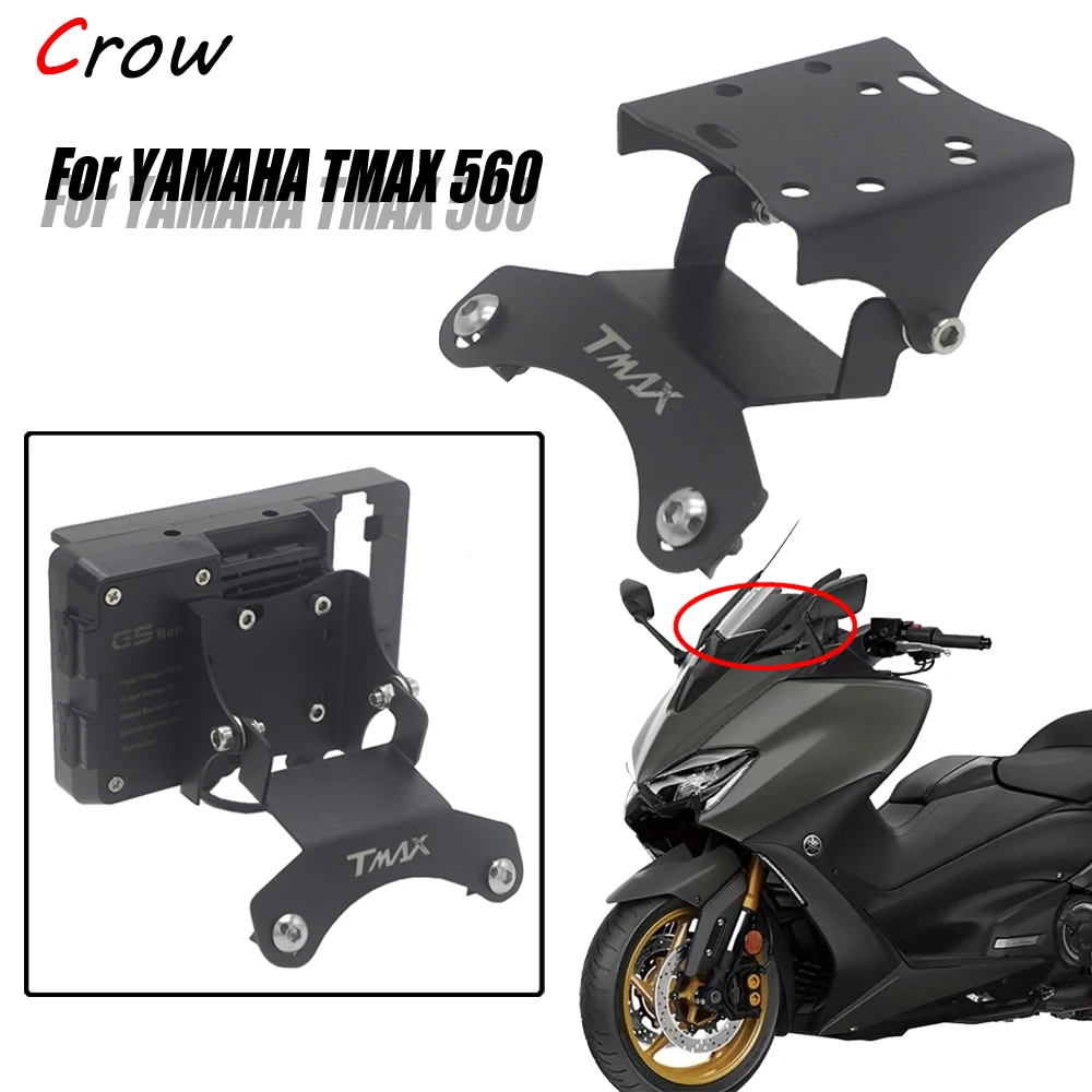 Windscren-Bracket-Mount-Smartphone-GPS-Holder-For-YAMAHA-TMAX-560-T-MAX ...
