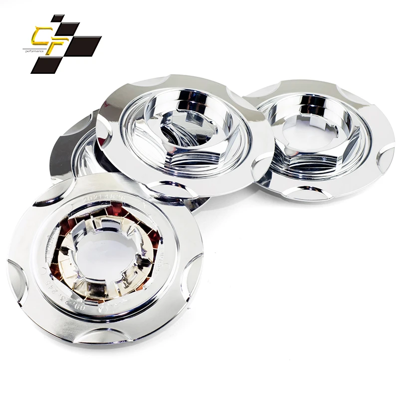 4pcs 150mm 88mm 54mm Semicircle Auto Car Wheel Center Cover Chrome For ...