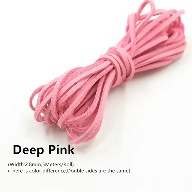 3MM 5M Micro-Fiber Flat Leather Lace Beading Thread Faux Suede Cord ...