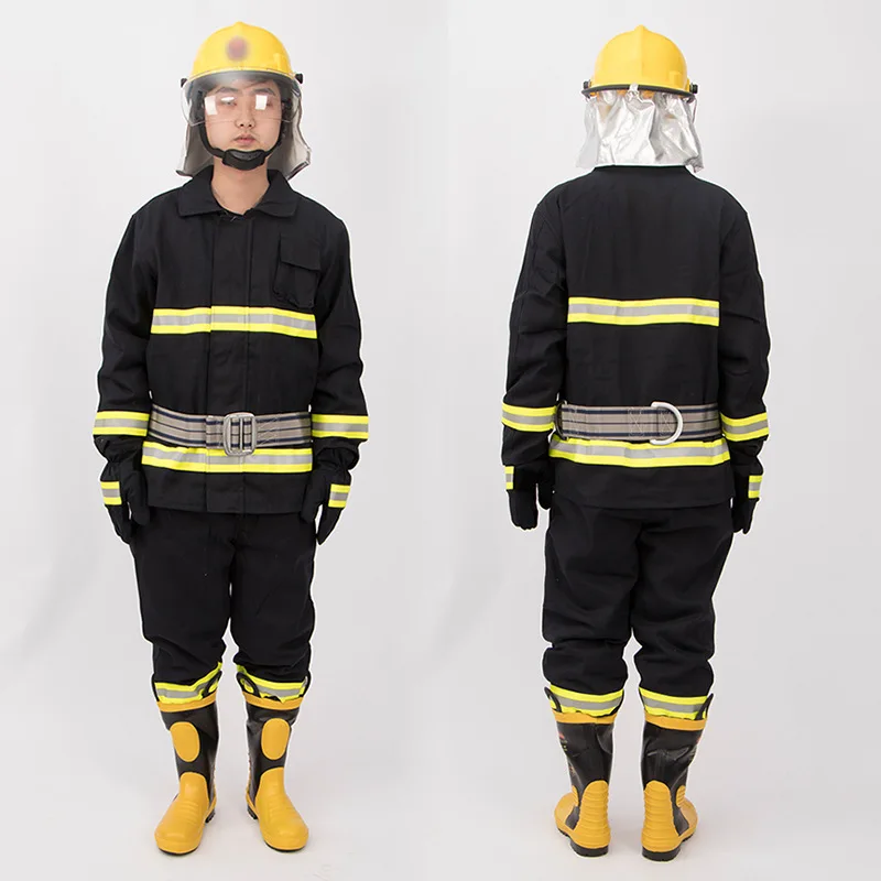 Fire Clothing Five-piece Set Fire Fighting Rescue Suit safety fire ...