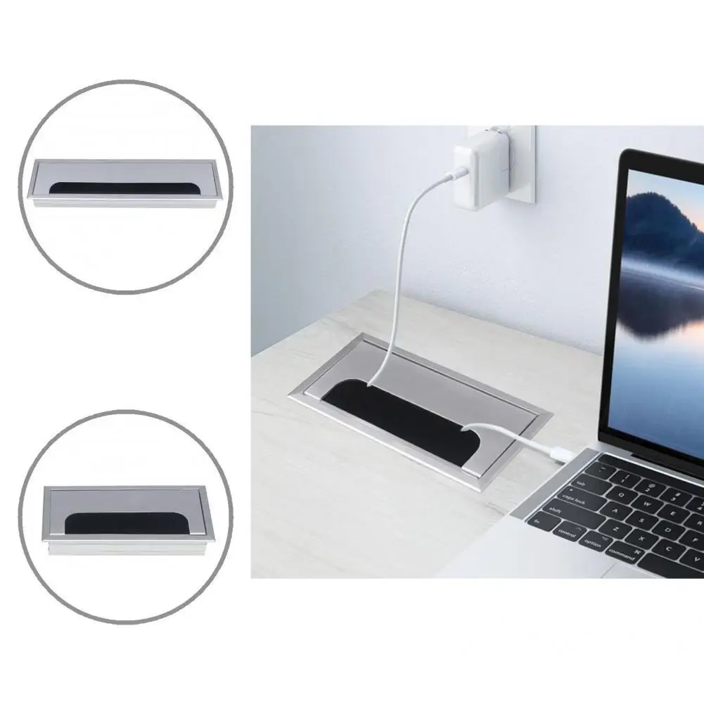 Grommet Hole Cover Durable Aluminum Alloy Easy Installation Rectangle ...