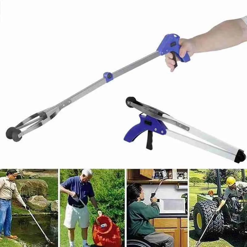 1pc Foldable Garbage Pick Up Tool Grabber Reacher Stick Reaching Grab ...