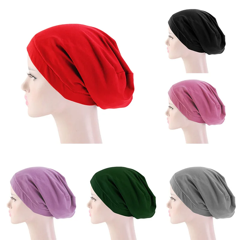 Women Muslim Hijabs Hat Islamic Turban Inner Caps Beanie Cap Elastic ...