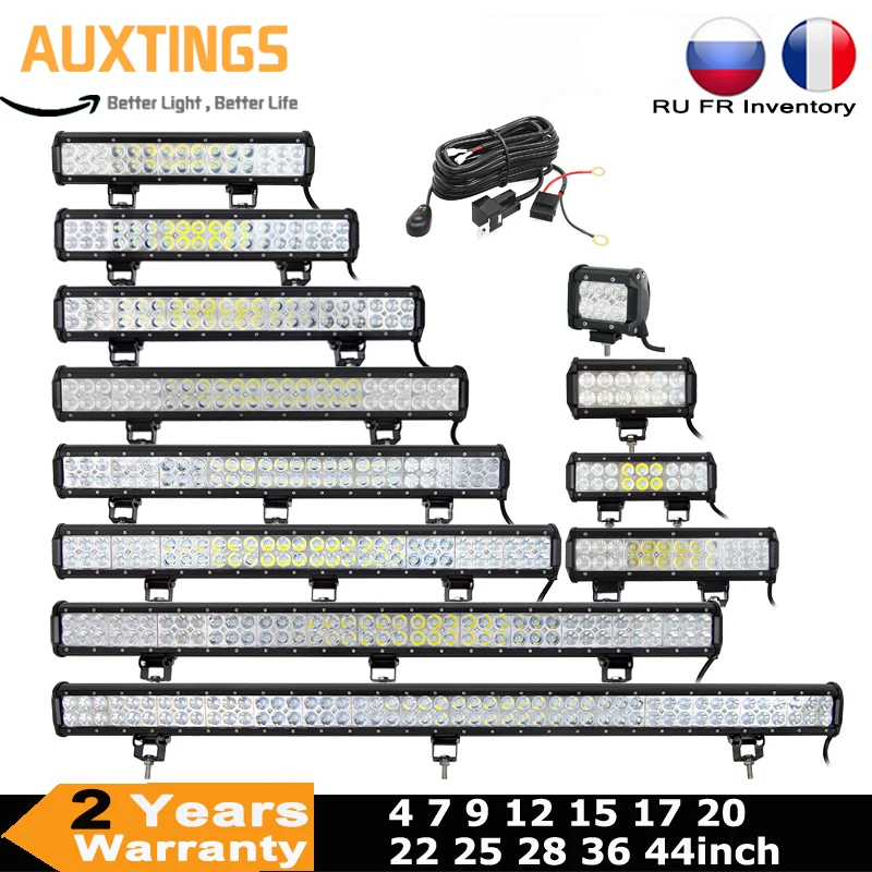 LED Light Bar 4 7 9 12 15 18 20 22 25 28 36 44 inch 4x4 Work Led Bar ...