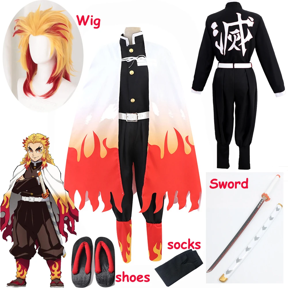 Disfraz de Demon Slayer para hombre, Cosplay de Kimetsu no Yaiba ...