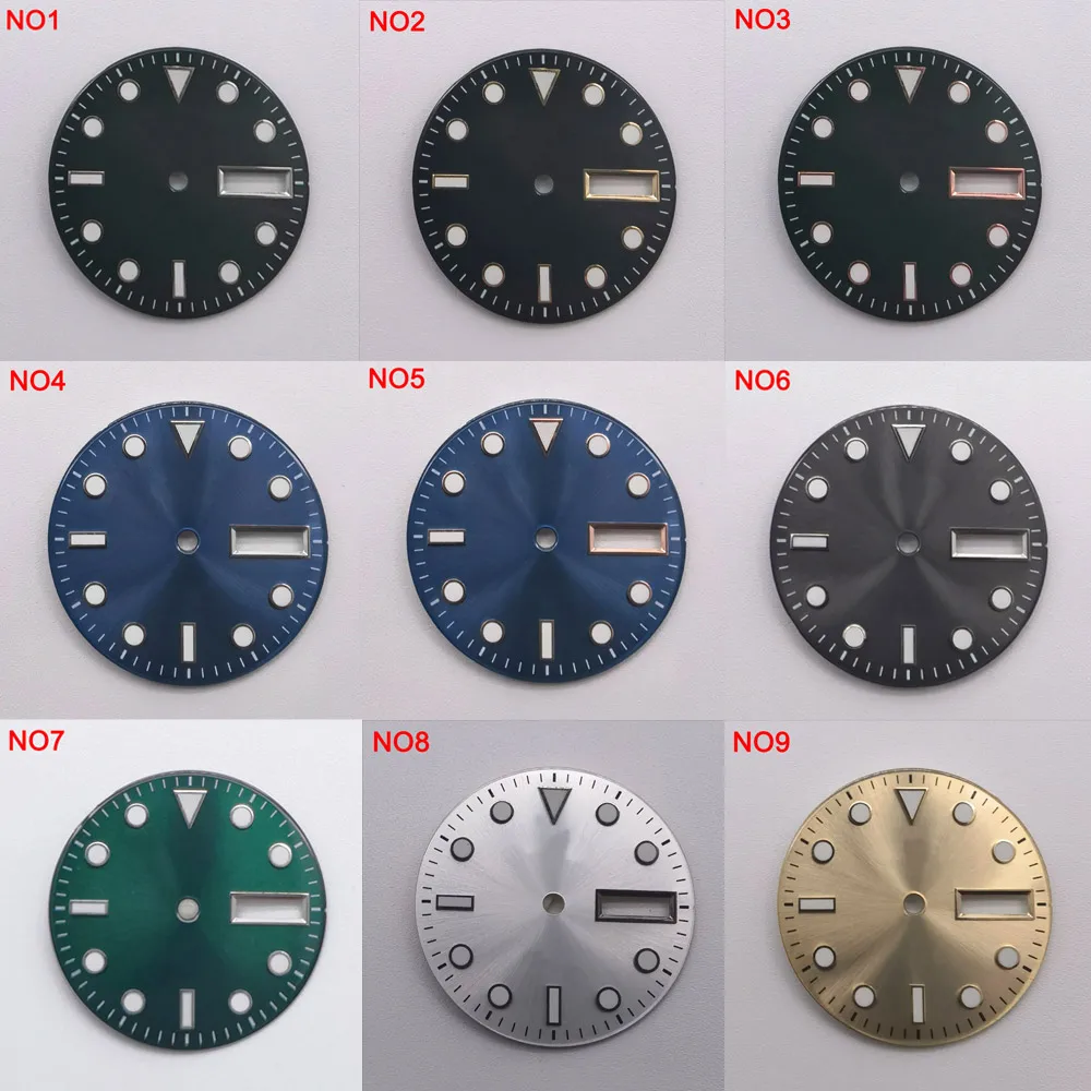 29mm Black Watch Dial with C3 Luminous Dial fit NH36 Movement|Watch ...