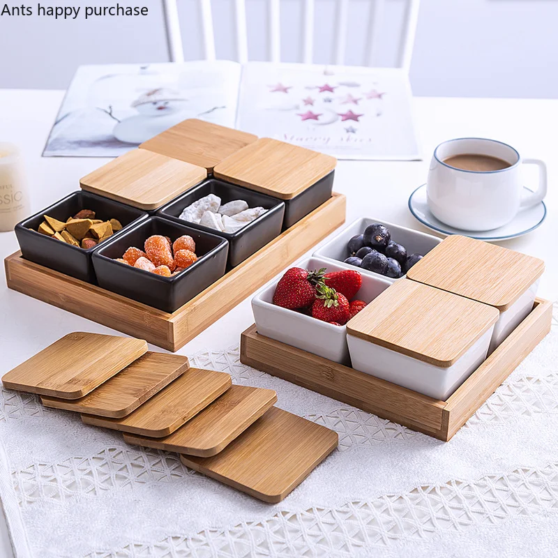 Wooden Pallets Snack Bowl Japanese-style Snack Platter Dim Sum Bowl ...