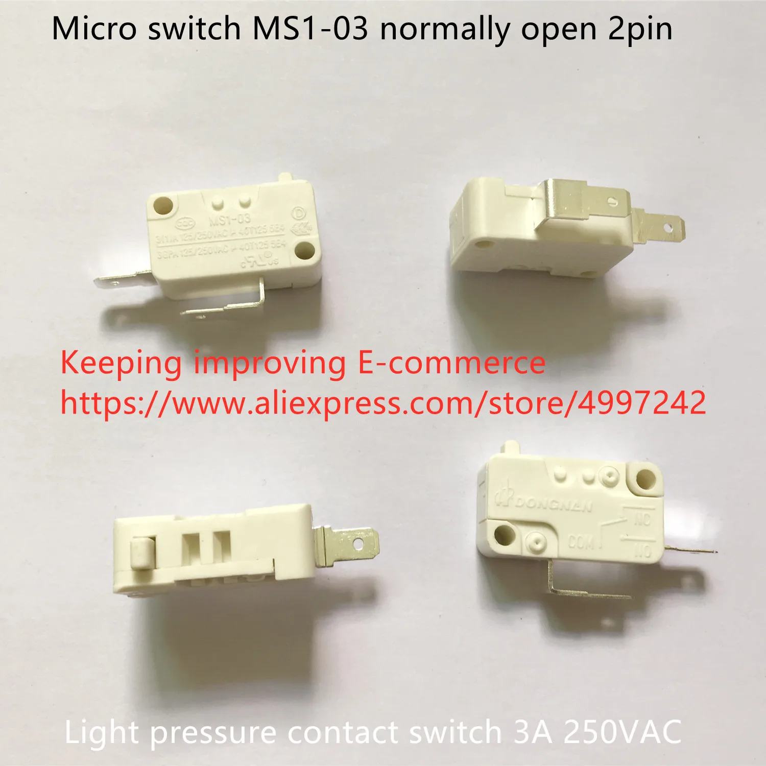 Light Pressure Contact Switch | Ac Micro Contact Switch | 3 Contacts ...