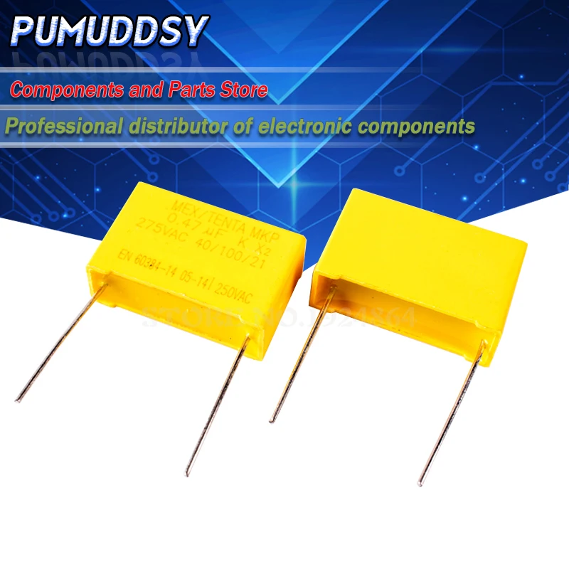 10PCS-275VAC-Pitch-22-5MM-27-5MM-X2-Polypropylene-film-capacitor-224K-0 ...