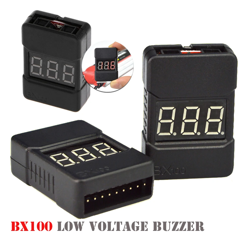 1pcs Hotrc Bx100 1-8s Lipo Battery Voltage Tester/low Voltage Buzzer ...