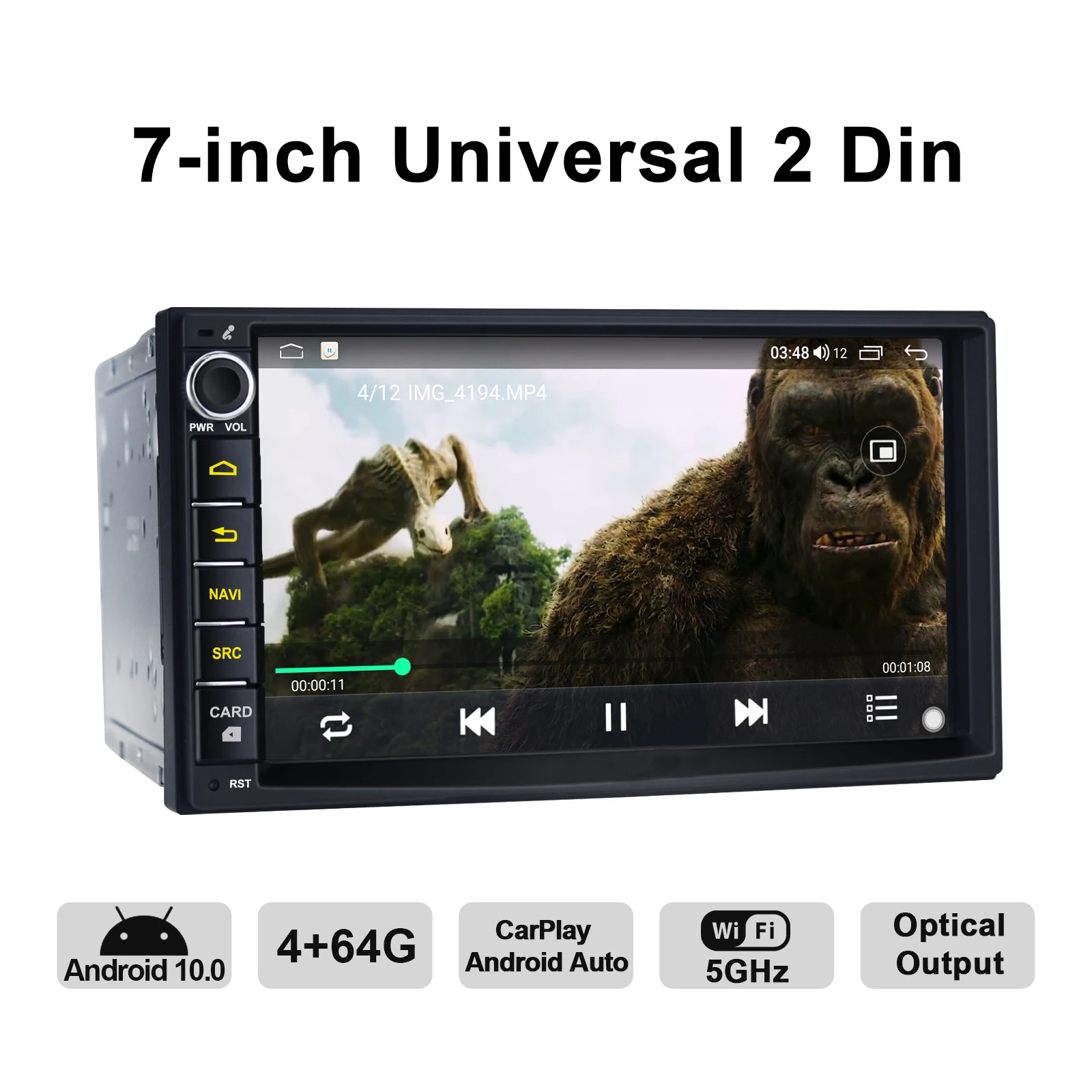 JOYING universal 2 din car radio Octa Core 4GB+64GB Android 10.0 GPS ...