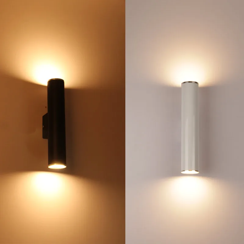 Modern-Simple-Column-Aluminum-Led-Wall-Lamp-White-Black-Hotel-Club ...