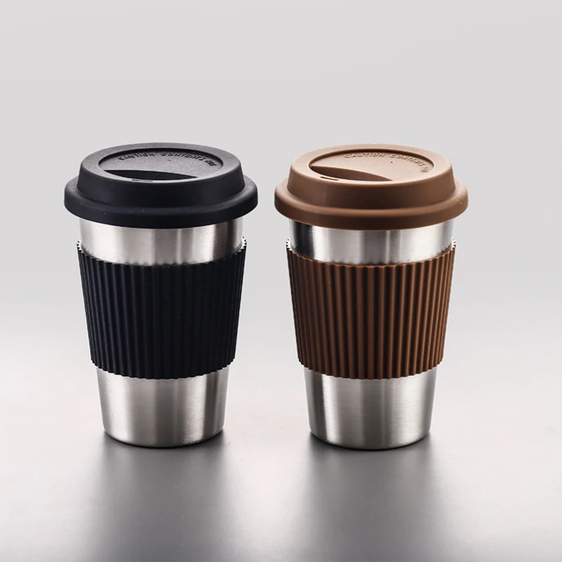 500ml-StainlessSteel-Cup-With-Straw-Silicone-ring-and-lid-for-Coffee ...