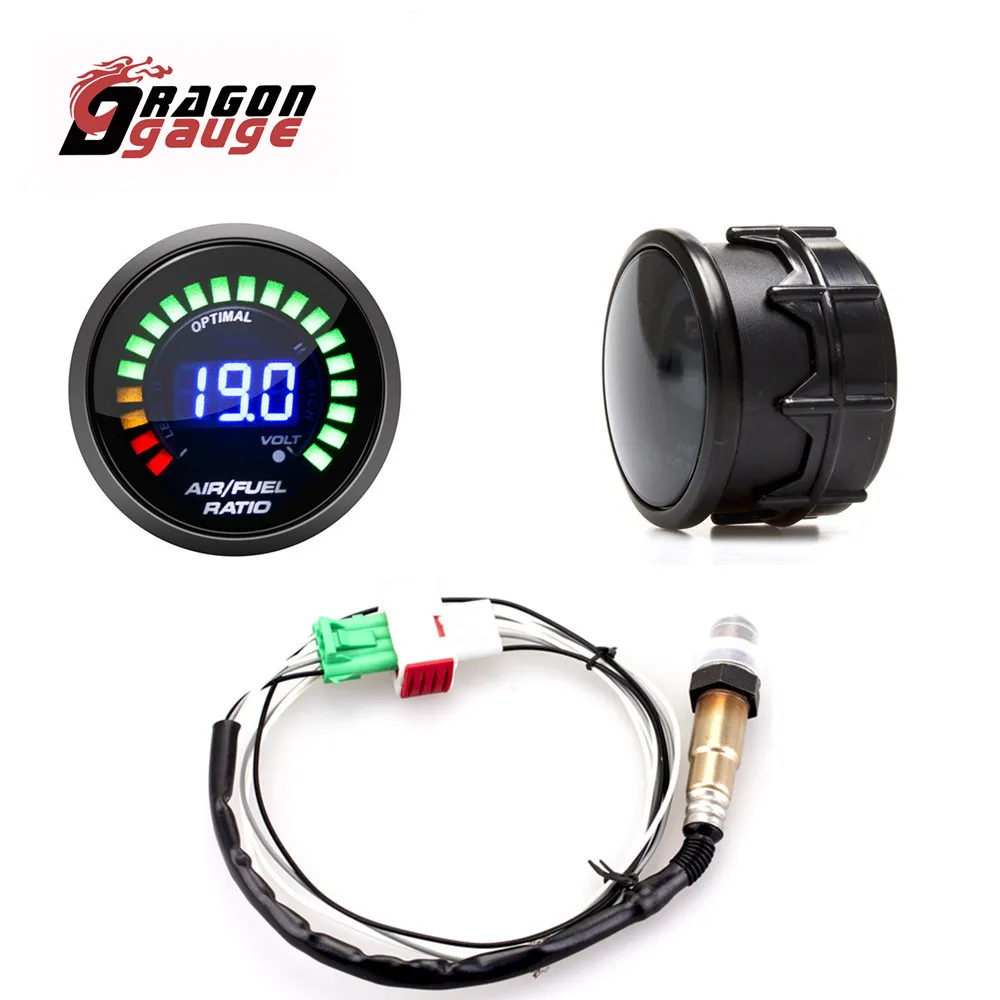 DRAGON GAUGE 2" 52mm Air Fuel Ratio Gauge LED Digital Display With ...